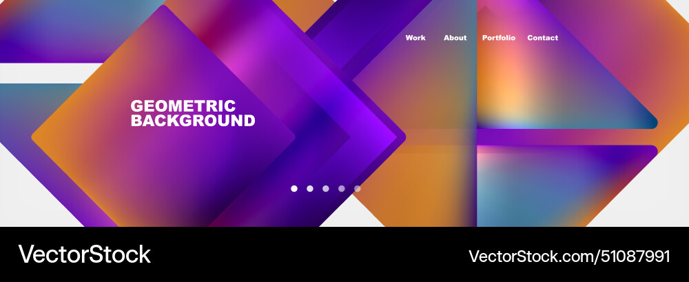 Geometric background with purple and orange Vector Image