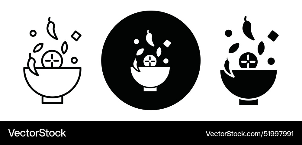 Ingredients mix outline icon collection or set Vector Image