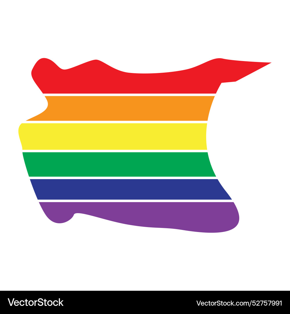 Lgbtq pride rainbow flag icon multicolored Vector Image