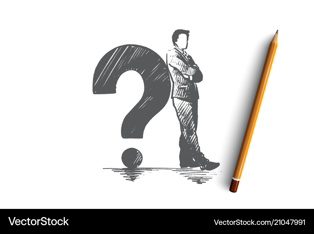 Problem concept hand drawn isolated Royalty Free Vector