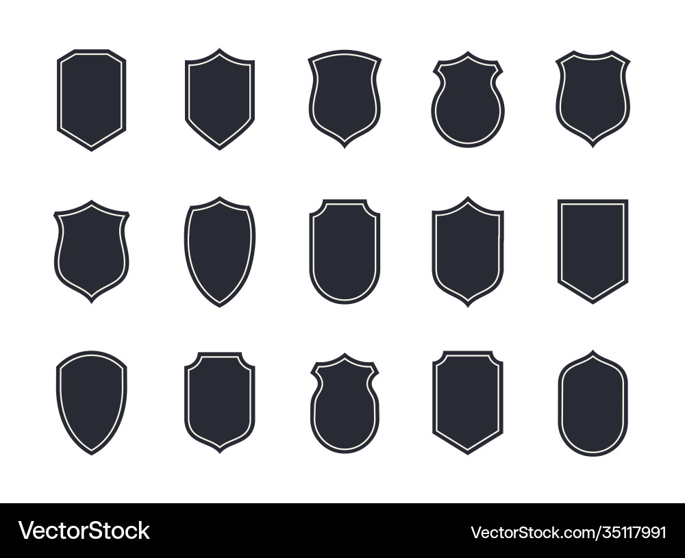 Shield Emblems & Heraldic Shields Royalty Free Vector
