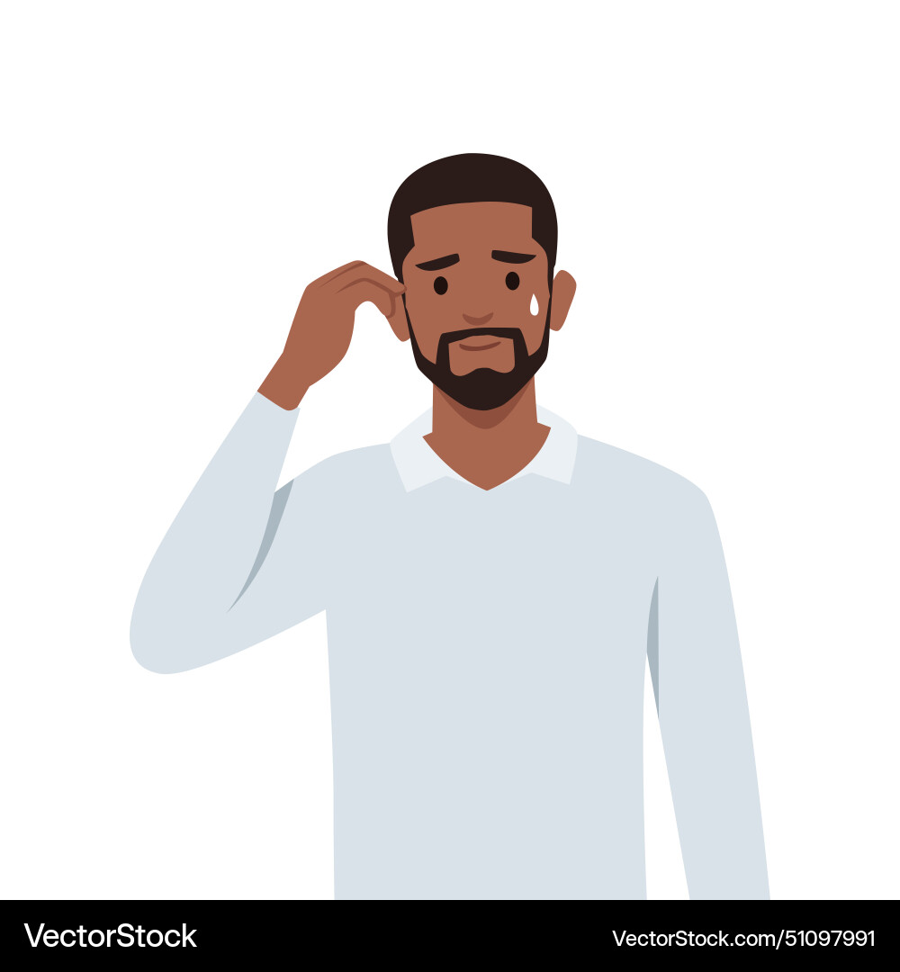 Young man disappointed with facepalm gesture Vector Image