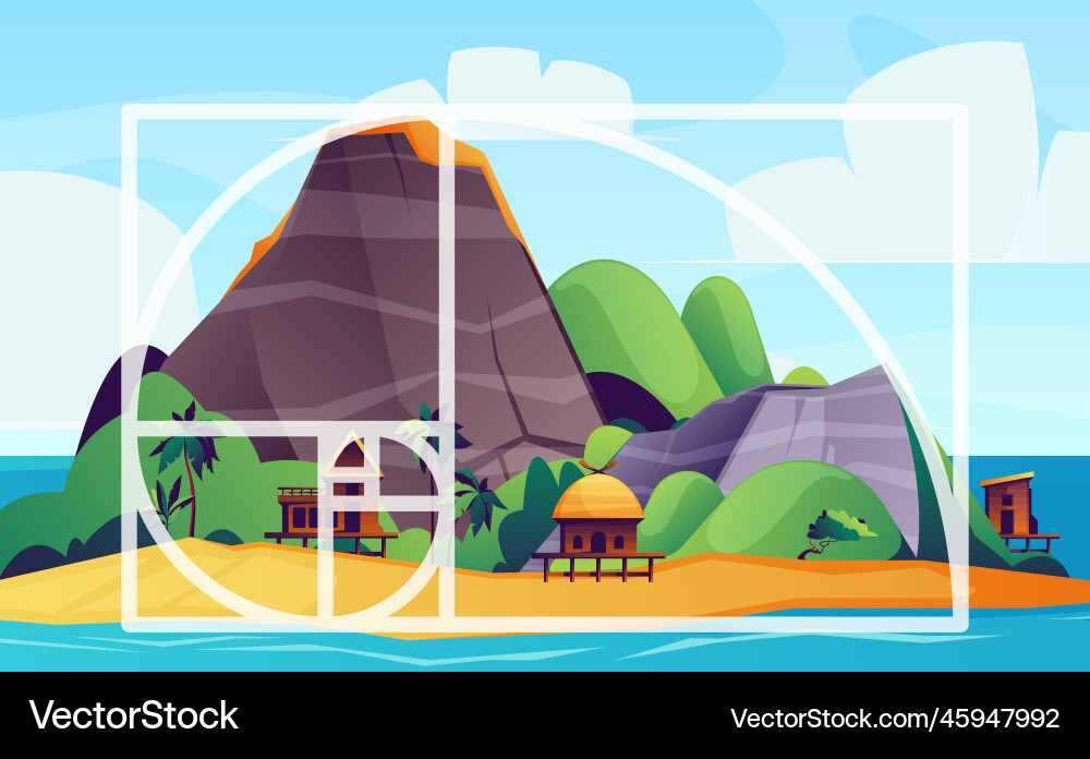 Golden composition rule geometry harmony Vector Image