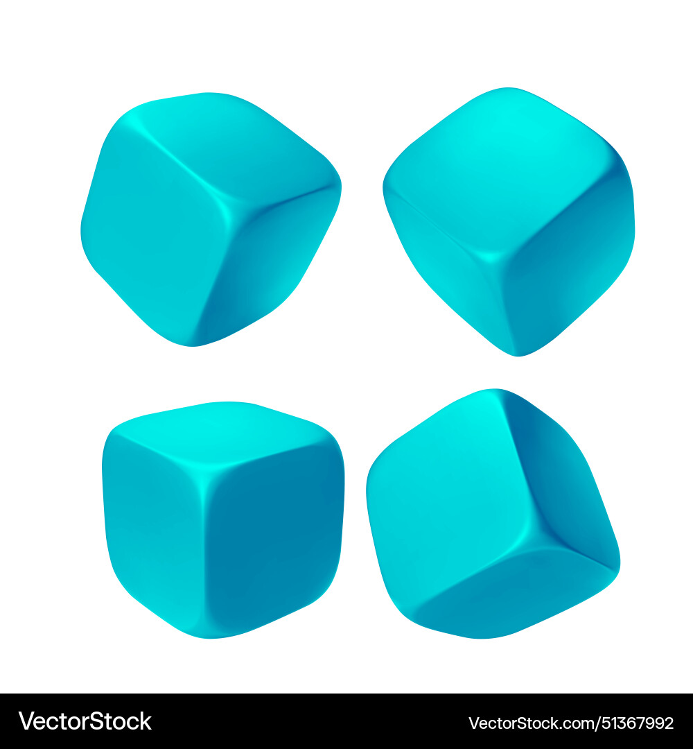 Green realistic 3d cube Royalty Free Vector Image