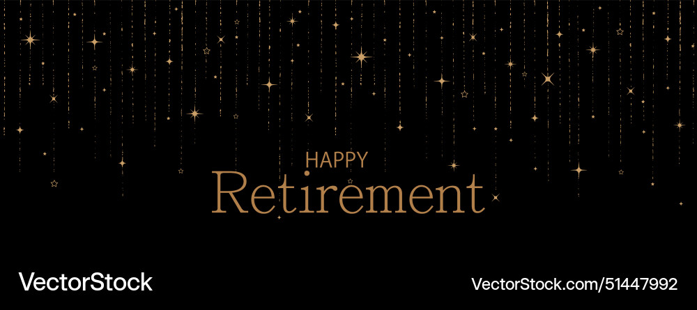 Happy retirement card on white background Vector Image
