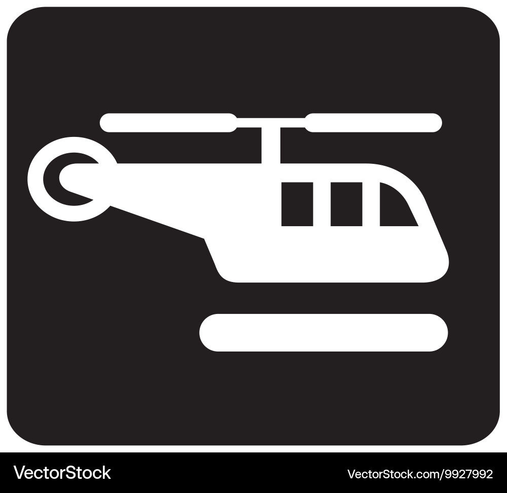 Helicopter sign Royalty Free Vector Image - VectorStock