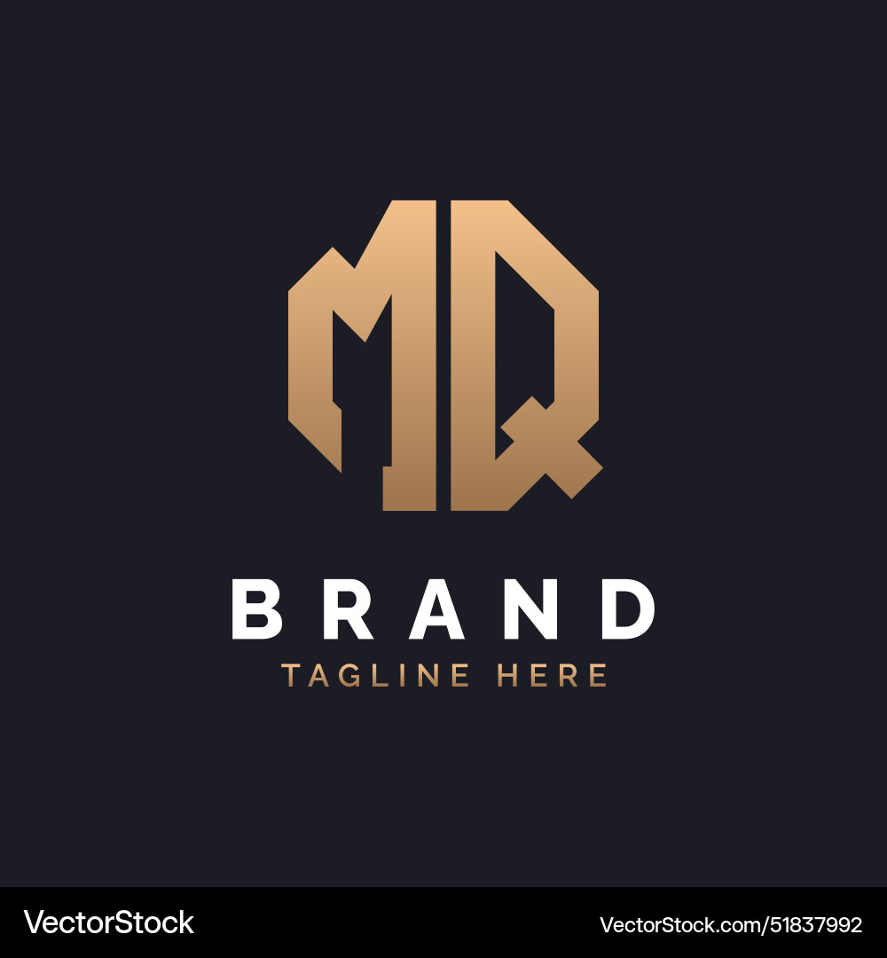 Mq Logo Design modern minimal elegant und Luxus Vektorbild