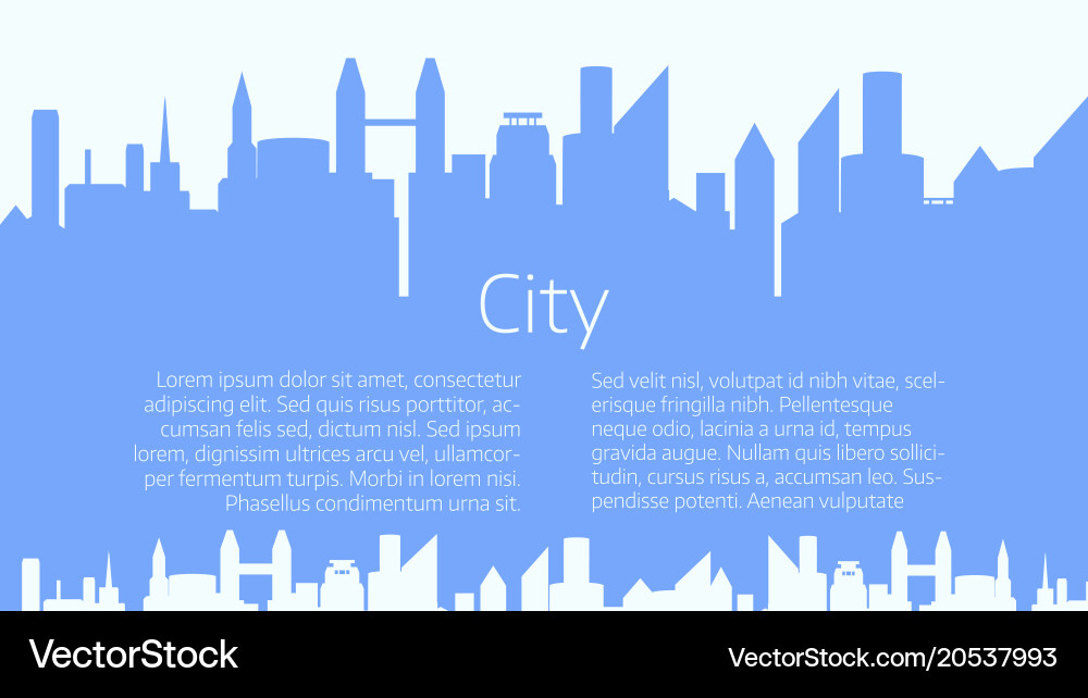 City landscape background Royalty Free Vector Image