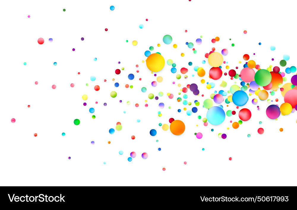 Colorful bubble burst on white Royalty Free Vector Image