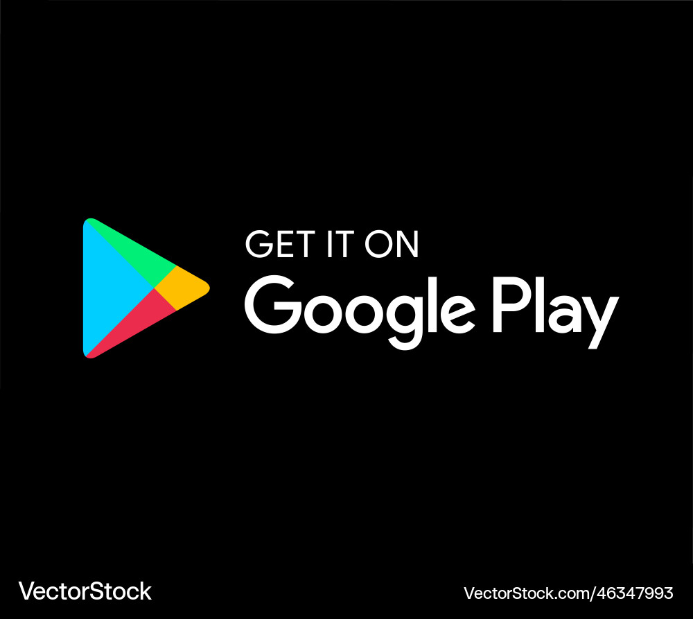 Google Play Mobile Logo Royalty Free Vector Image