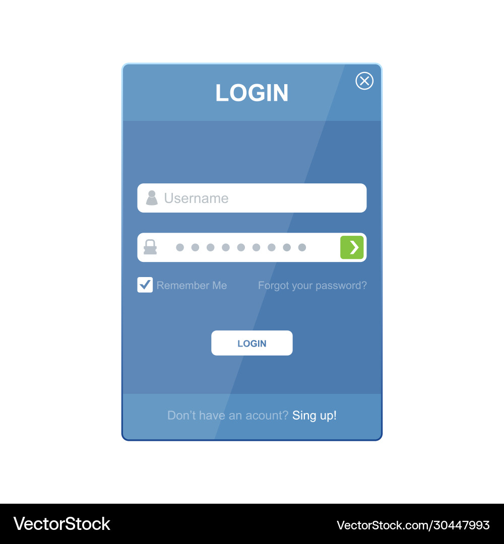 Login Box - Modern Interface Royalty Free Vector Image