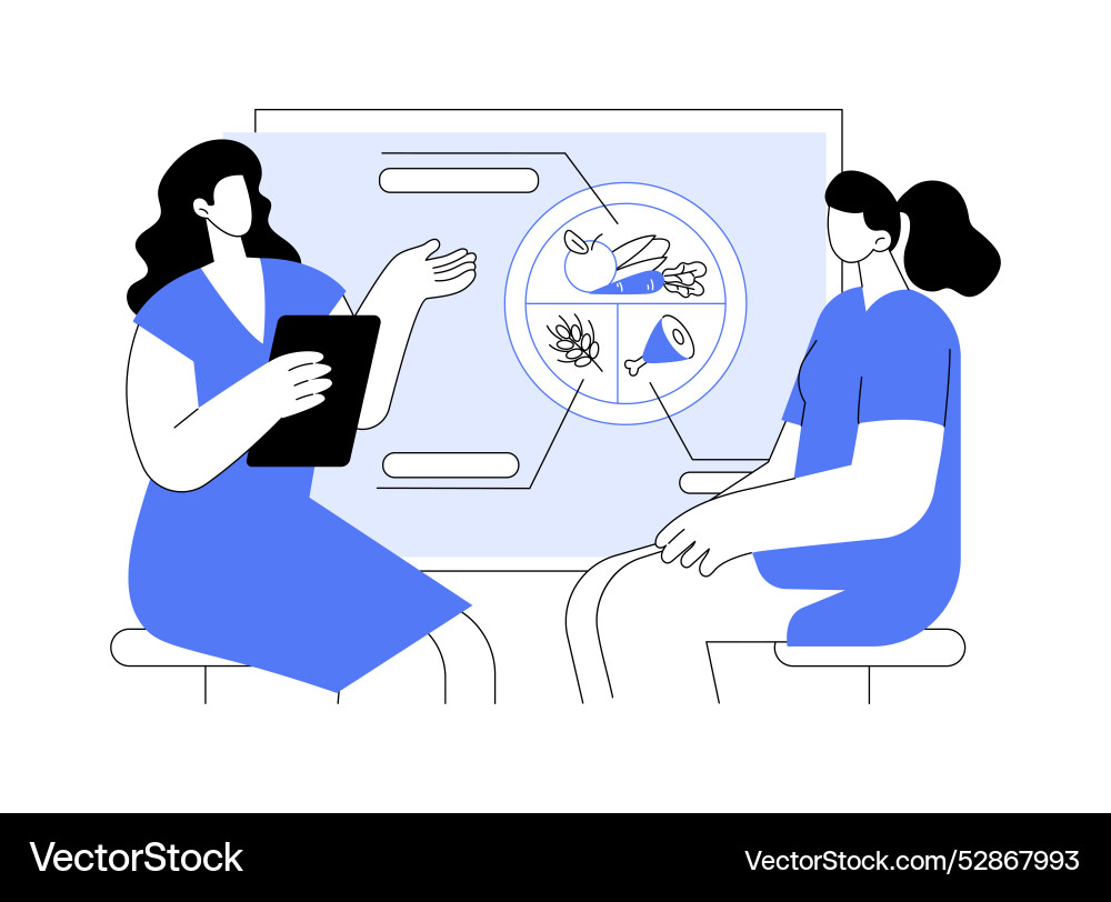 Nutritionist isolated cartoon Royalty Free Vector Image