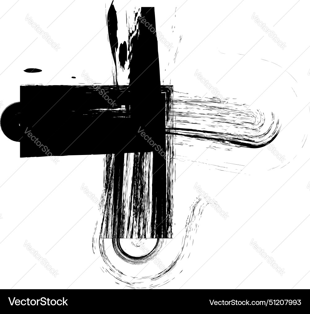 Textured font with an eroded rough letterpress Vector Image