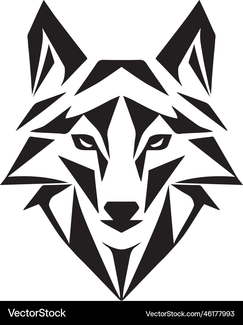 Wolf Head Clip Art Black And White