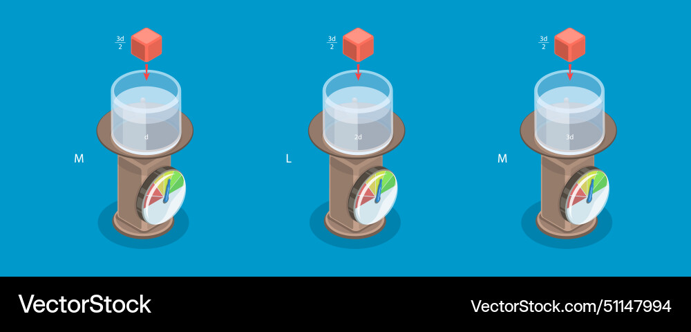 3d isometric flat of force Royalty Free Vector Image