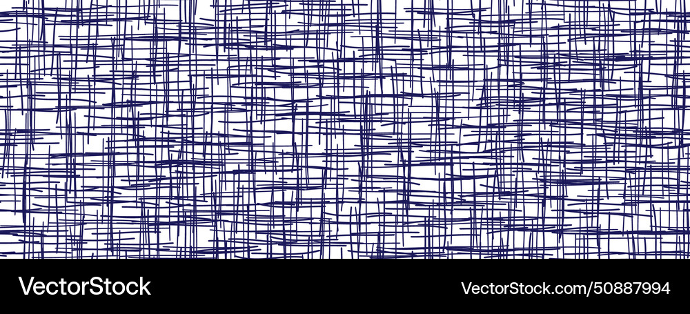 Blue pen ink crosshatch seamless pattern on white Vector Image