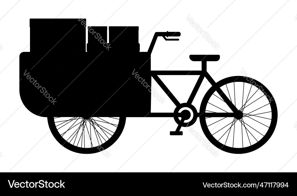 Cargo bike icon symbol Royalty Free Vector Image