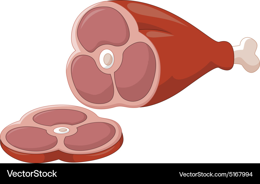 Cartoon ham Royalty Free Vector Image - VectorStock