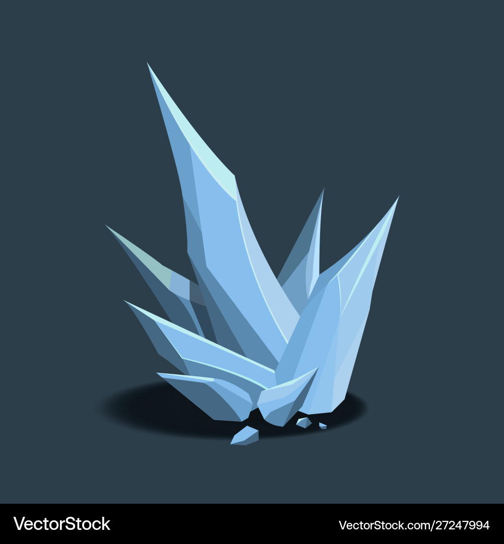 Cartoon Ice Crystal Spike Royalty Free Vector Image