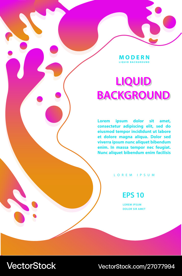Creative geometric fluid liquid wallpaper Vector Image