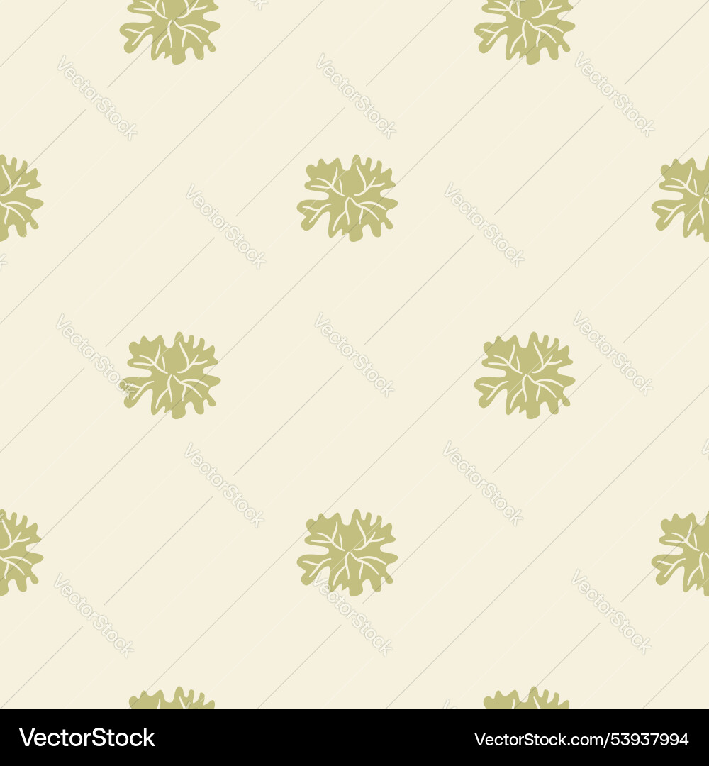 Geranium leaves simple seamless pattern surface Vector Image