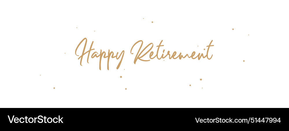 Happy retirement card on white background Vector Image
