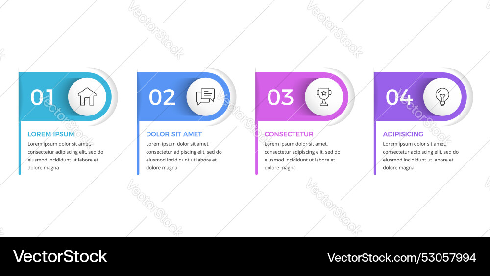 Infographic template - 4 options Royalty Free Vector Image