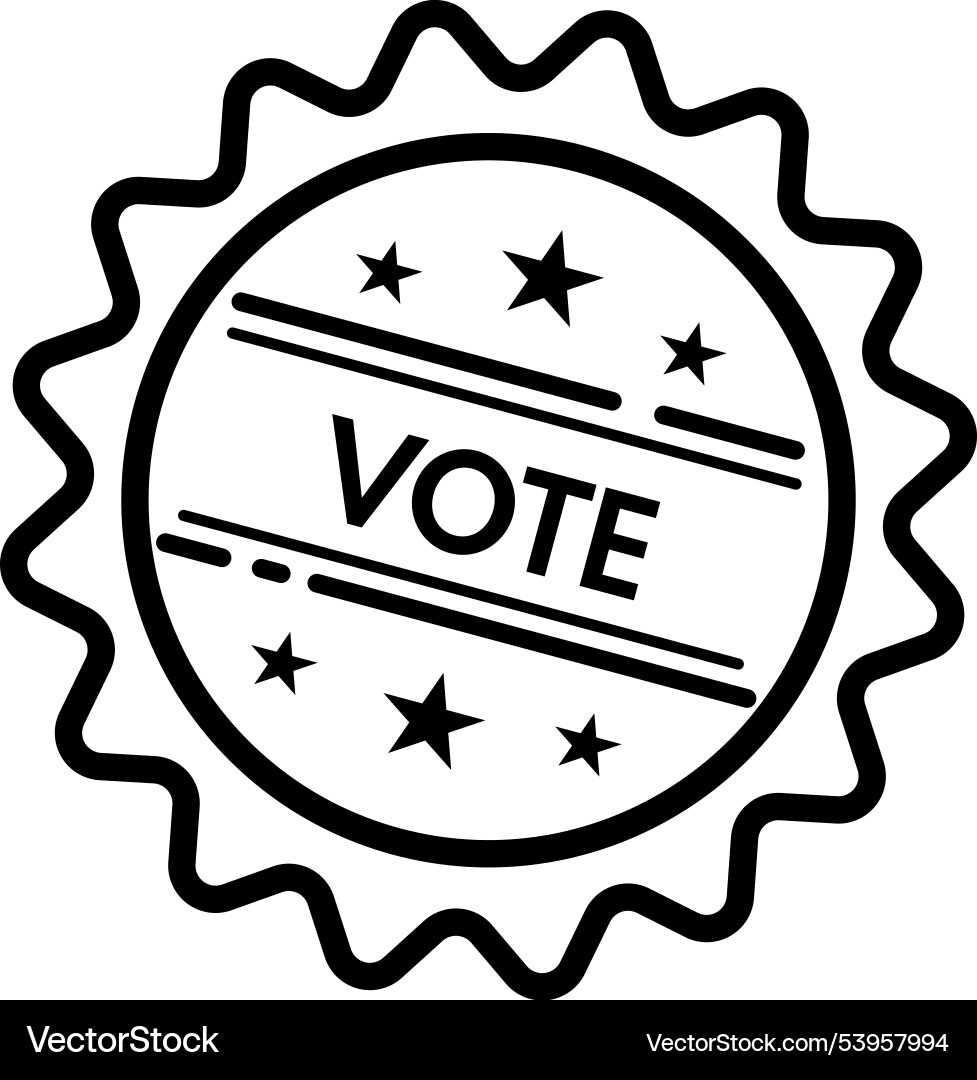 Vote tag pin - icon Royalty Free Vector Image - VectorStock