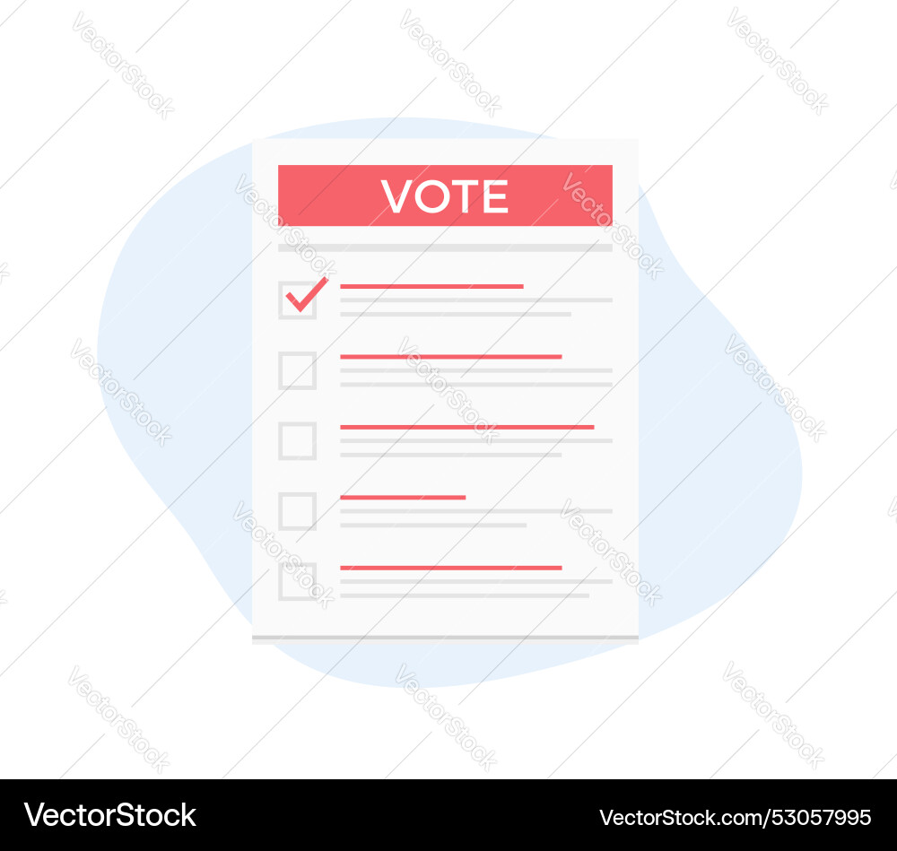 Ballot paper Royalty Free Vector Image - VectorStock