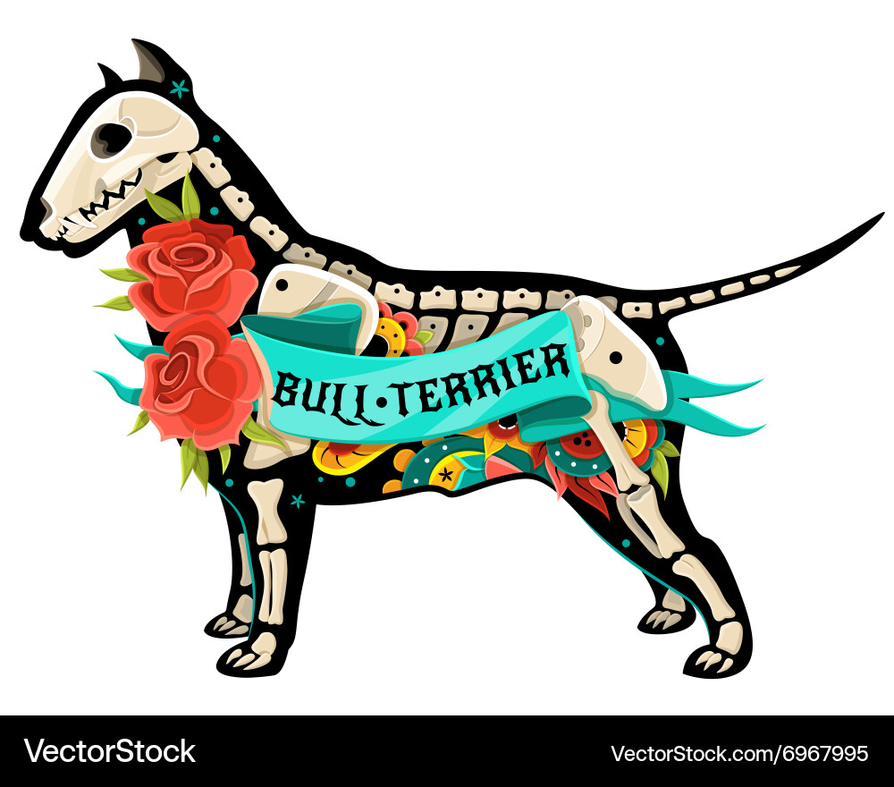 Bull terrier Royalty Free Vector Image - VectorStock