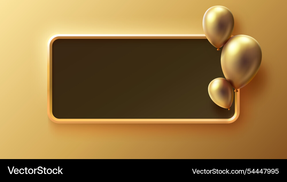 Congratulations frame balloon with photo Vector Image