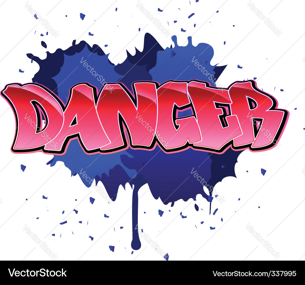 Danger graffiti background Royalty Free Vector Image