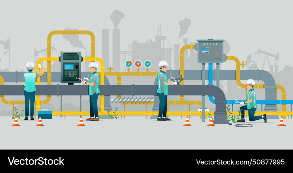Gas and oil industry Royalty Free Vector Image