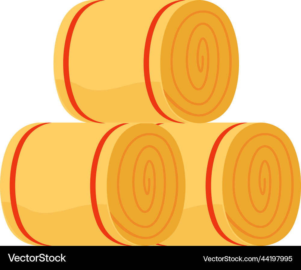 Hay rolls icon farm field symbol dried haystack Vector Image