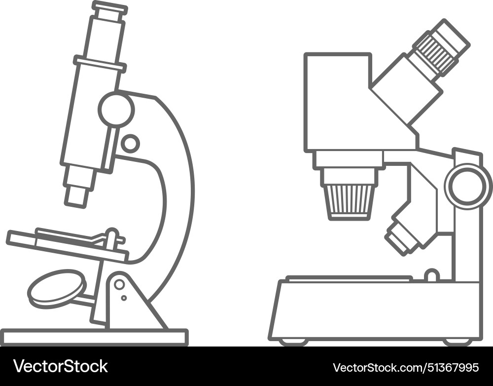 Microscope icon on a white background Royalty Free Vector