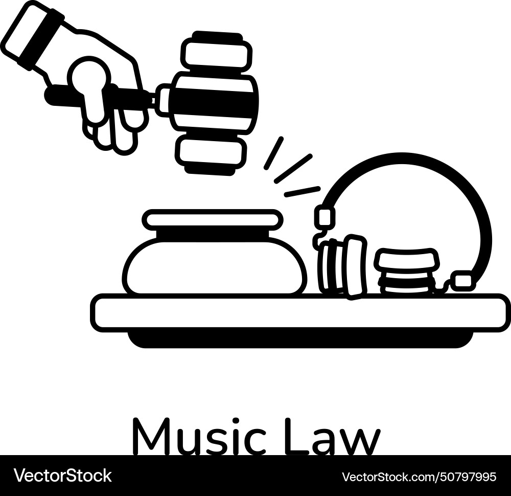 Music law Royalty Free Vector Image - VectorStock