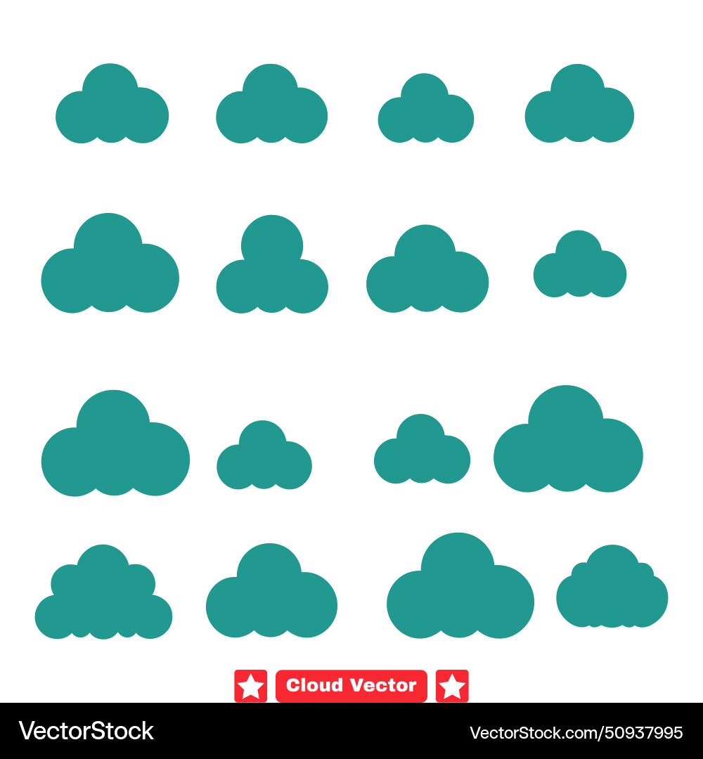 Nimbus notions silhouette set for heavenly Vector Image