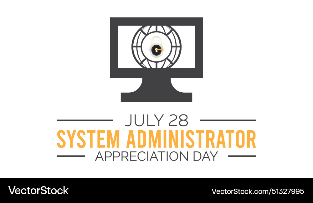 System administrator appreciation day Royalty Free Vector