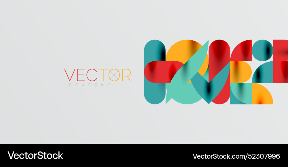 Circles semi squares and round shapes Royalty Free Vector