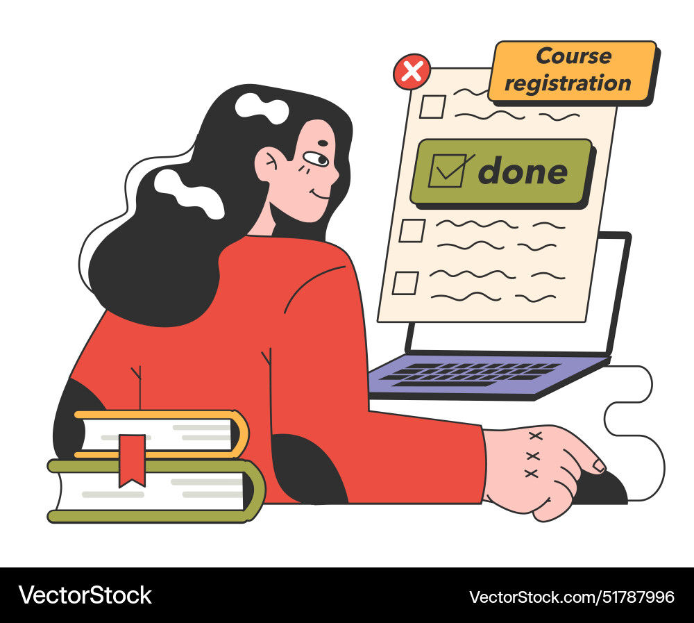 College or university student young female Vector Image