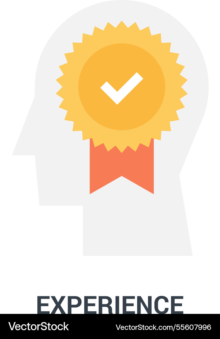 Experience icon concept Royalty Free Vector Image