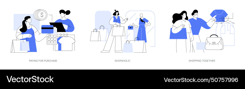 Shopping mall isolated cartoon Royalty Free Vector Image