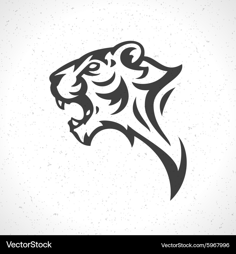 Tiger face logo emblem template mascot symbol Vector Image