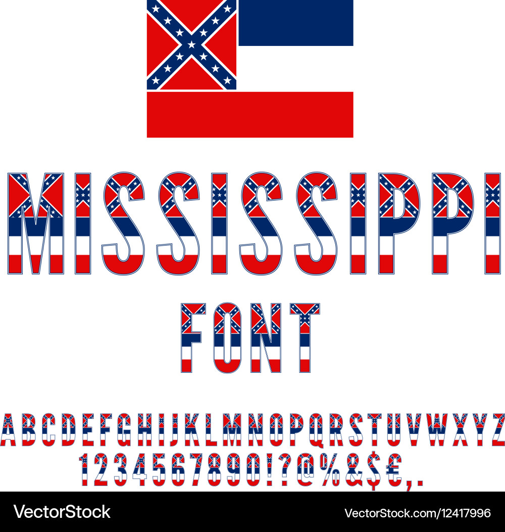 Usa state font Royalty Free Vector Image - VectorStock