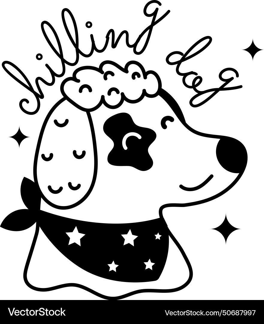 Chilling dog Royalty Free Vector Image - VectorStock