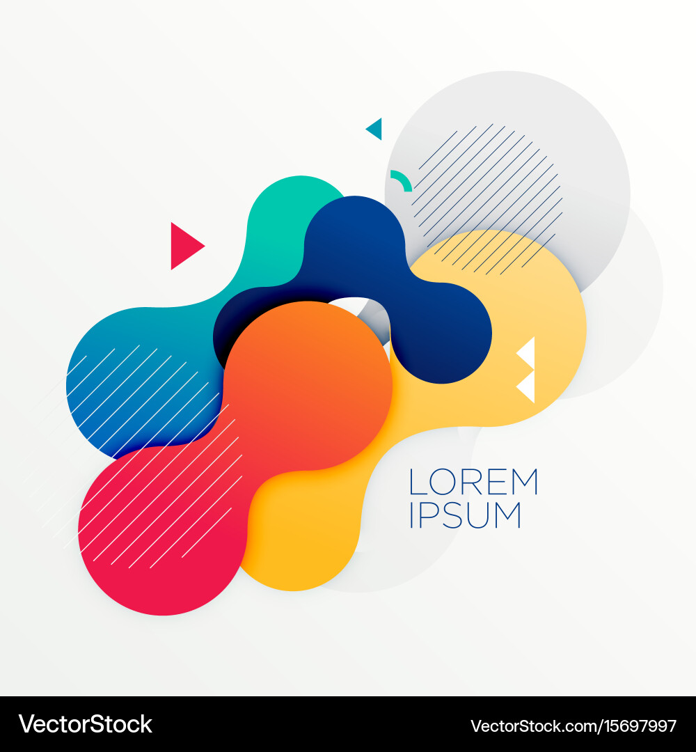 Colorful round shapes abstract background Vector Image