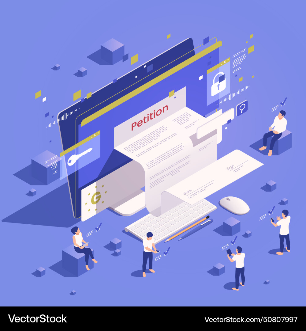 Digital government concept Royalty Free Vector Image