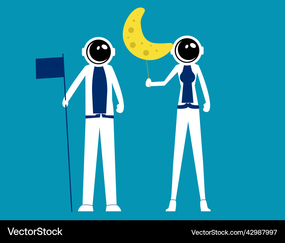 Spaceman character style design flat cartoon Vector Image