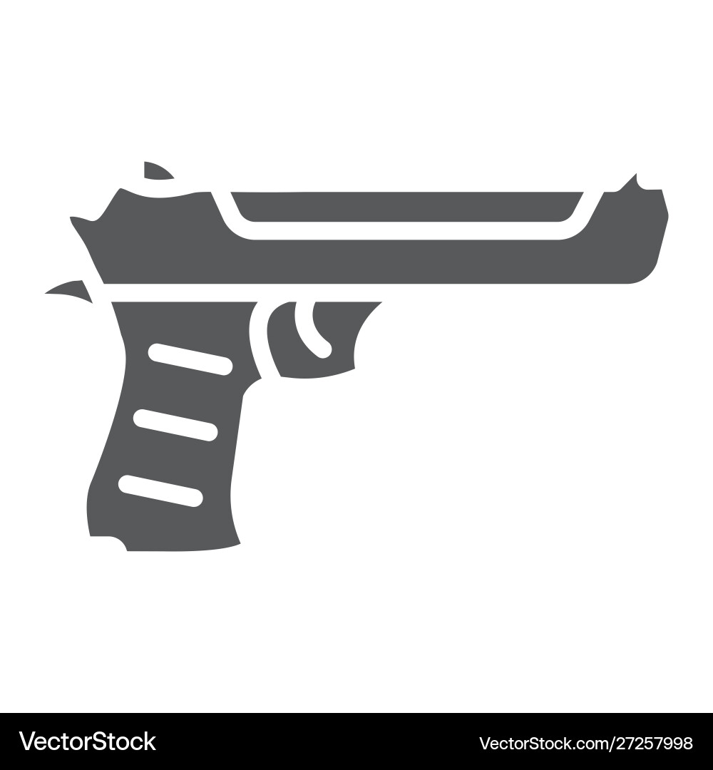 Desert eagle gun glyph icon army and weapon Vector Image