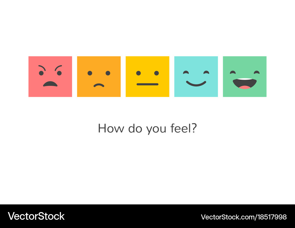 Emotions Satisfaction Survey Royalty Free Vector Image